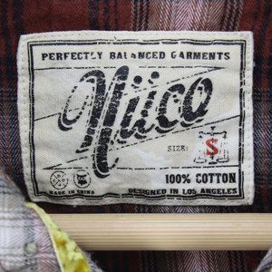 Nico | Shirts | Vintage Nico Western Shirt Mens Brown Plaid Button Down ...